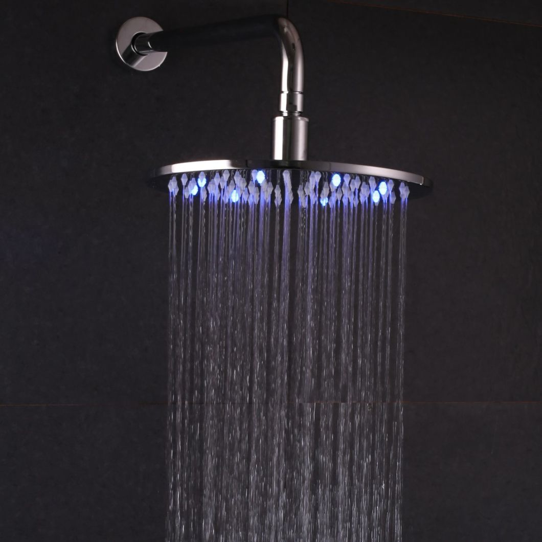 10 Inch Brass Round LED Shower Head - Buy LED Shower, Wholesale LED ...